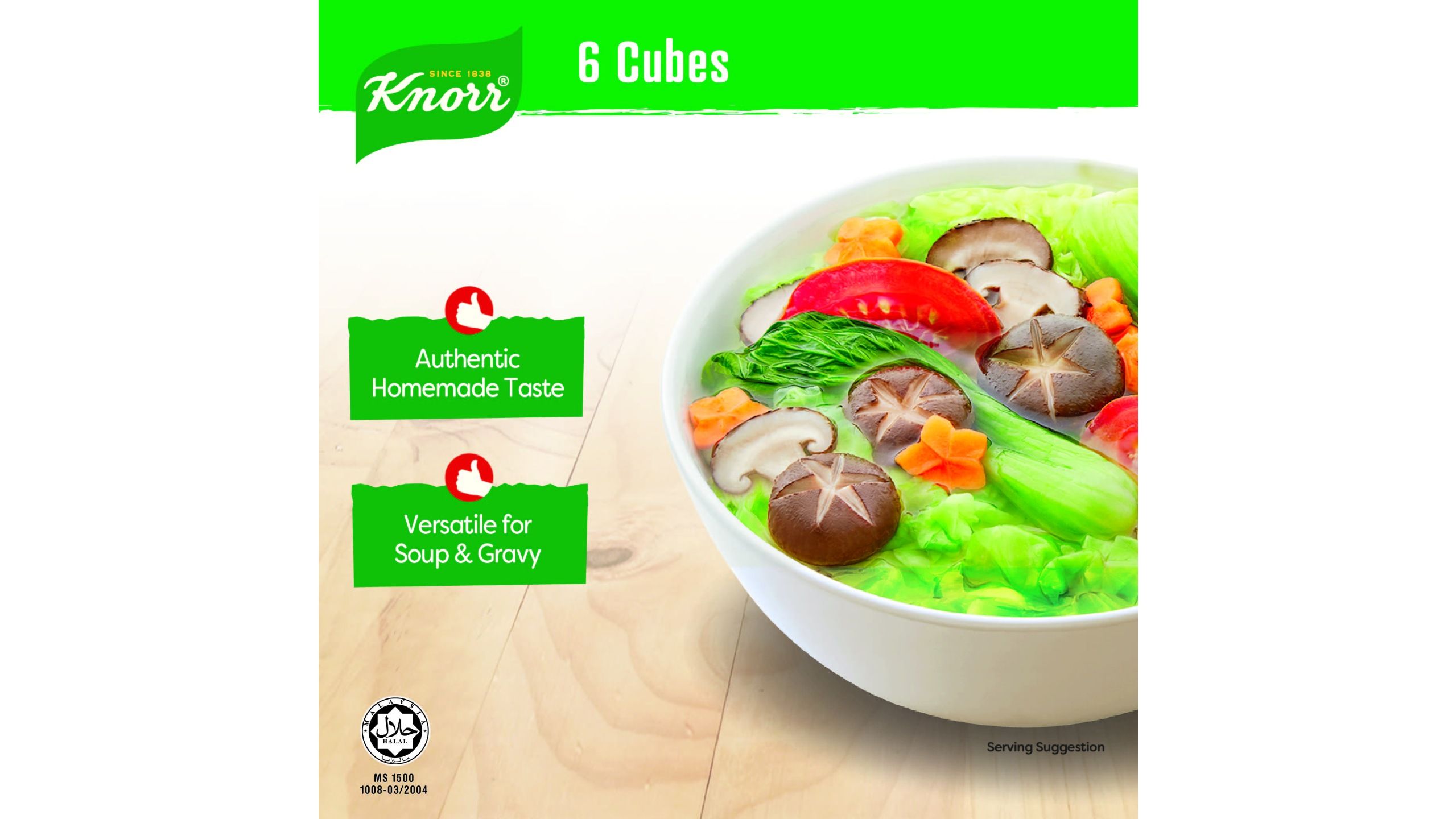 Knorr Seasoning Cube Vegetable (6 Cubes) 60g delivery near you ...