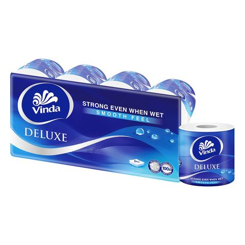 Vinda Deluxe (3 Ply) Smooth Feel Toilet Tissue 8 Rolls delivery near ...