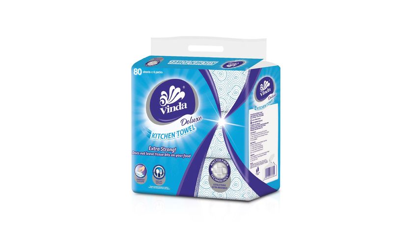 Buy Vinda Deluxe Dry Kitchen Towel (6x80s) from Pandamart(Cheras ...