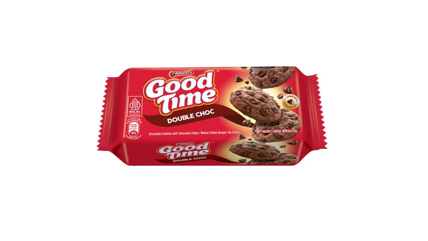 Arnott's Good Time Double Choc Chocolate Chips Cookies 72g delivery ...