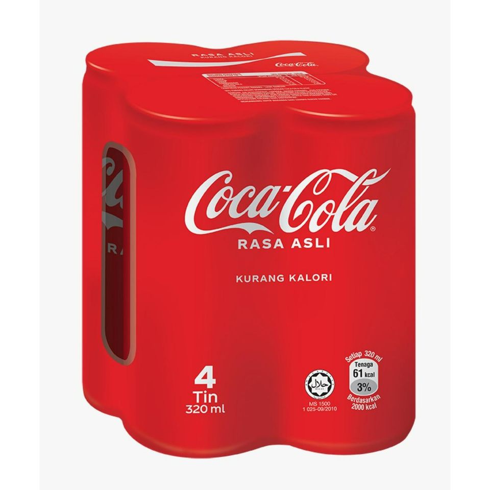 Coca-Cola Rasa Asli | 4 x 320ml delivery near you | foodpanda Malaysia