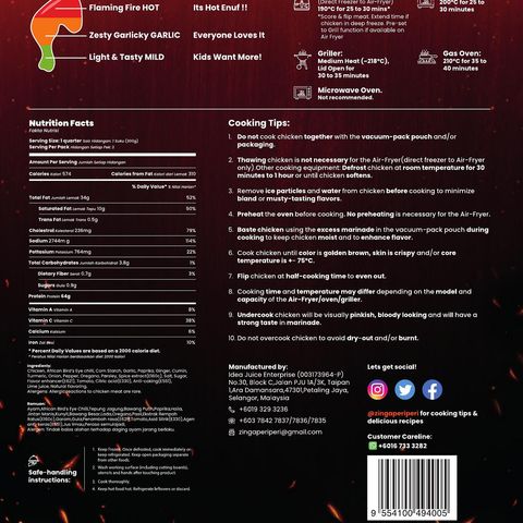 Zinga Peri-Peri Marinated Frozen Chicken Light & Tasty Mild (2-quarter) 570g delivery near you ...