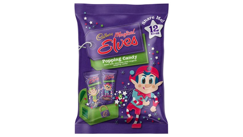 Cadbury Chocolate Magical Elves Popping Candy 144g delivery near you ...