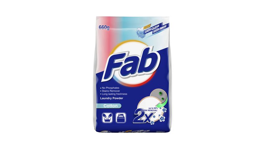Fab Laundry Powder Detergent Cotton 660g delivery near you | foodpanda ...