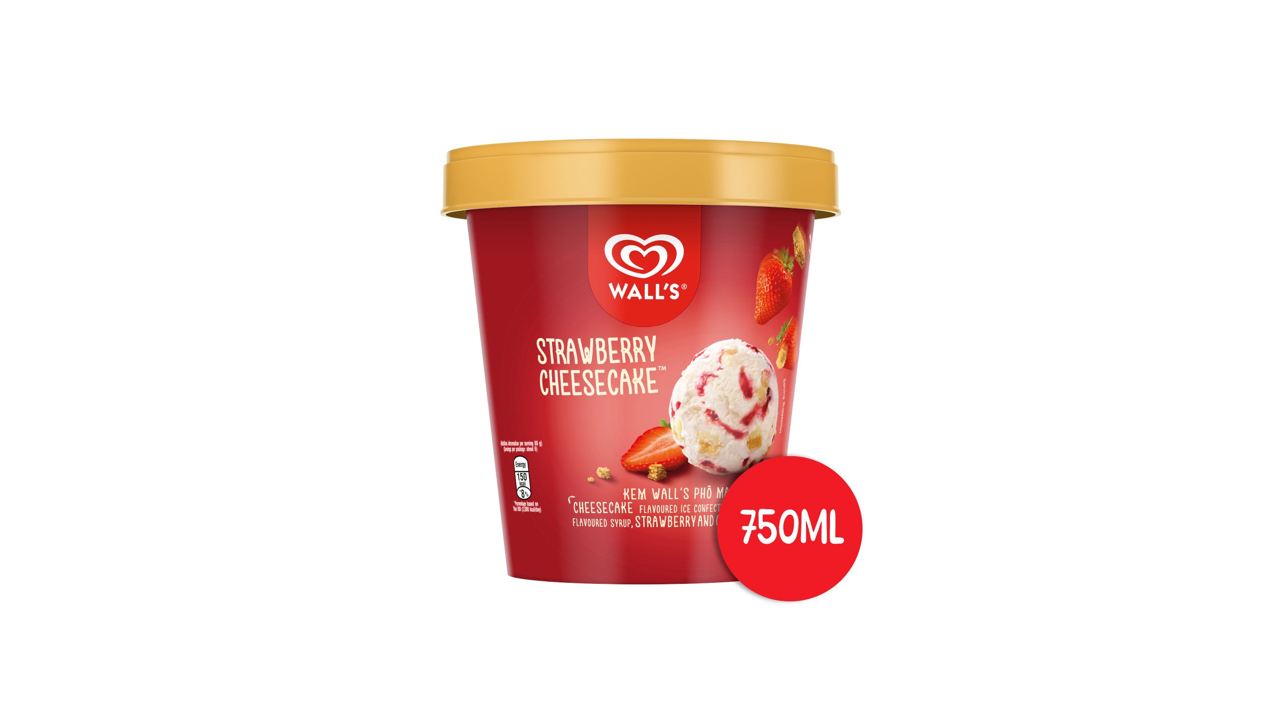 Wall's Tub Strawberry Cheesecake 750ml delivery near you | foodpanda ...