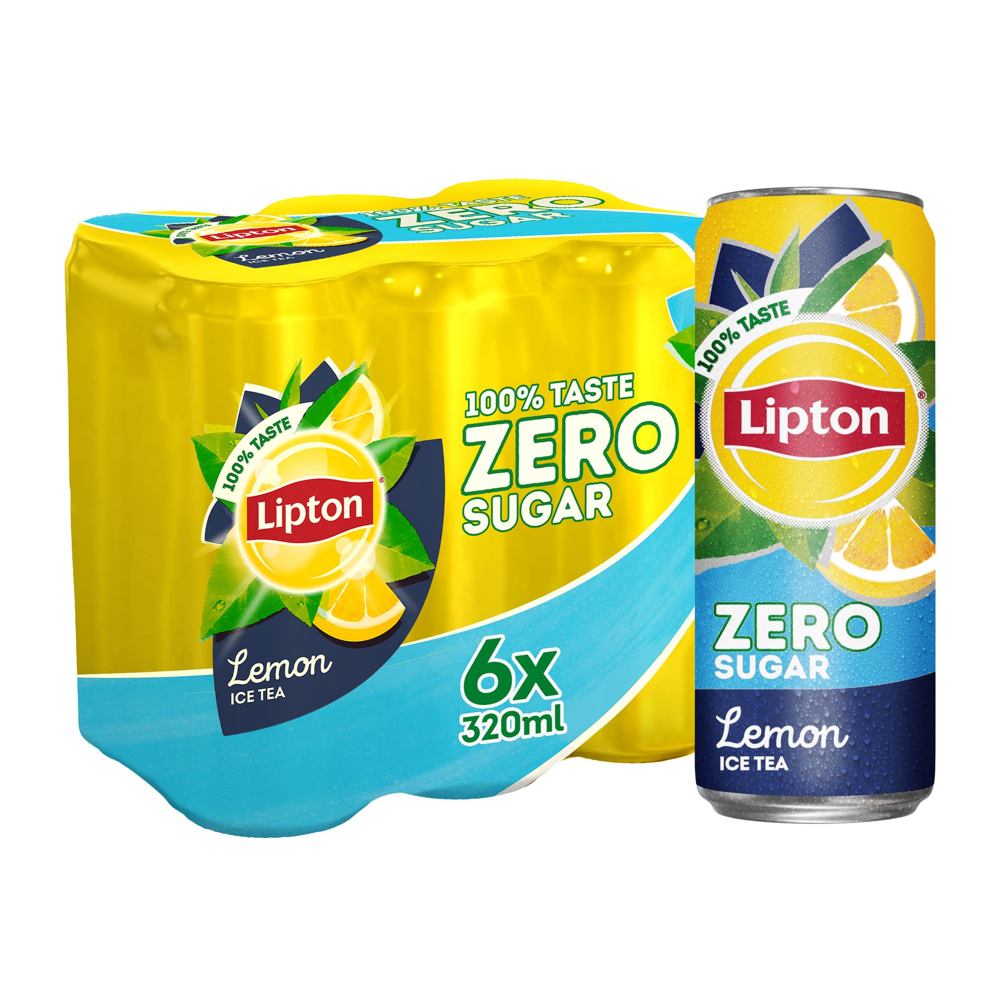Buy Lipton Ice Tea Zero Sugar Lemon Can 320 ml x 6 Pcs Online in UAE ...