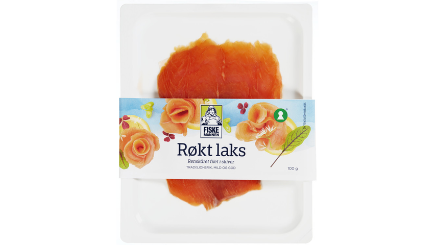 Fiskemannen Laks Røkt Skivet | 100g - foodora.no