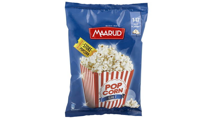 Maarud Popcorn Poppet Salt | 75g - foodora.no