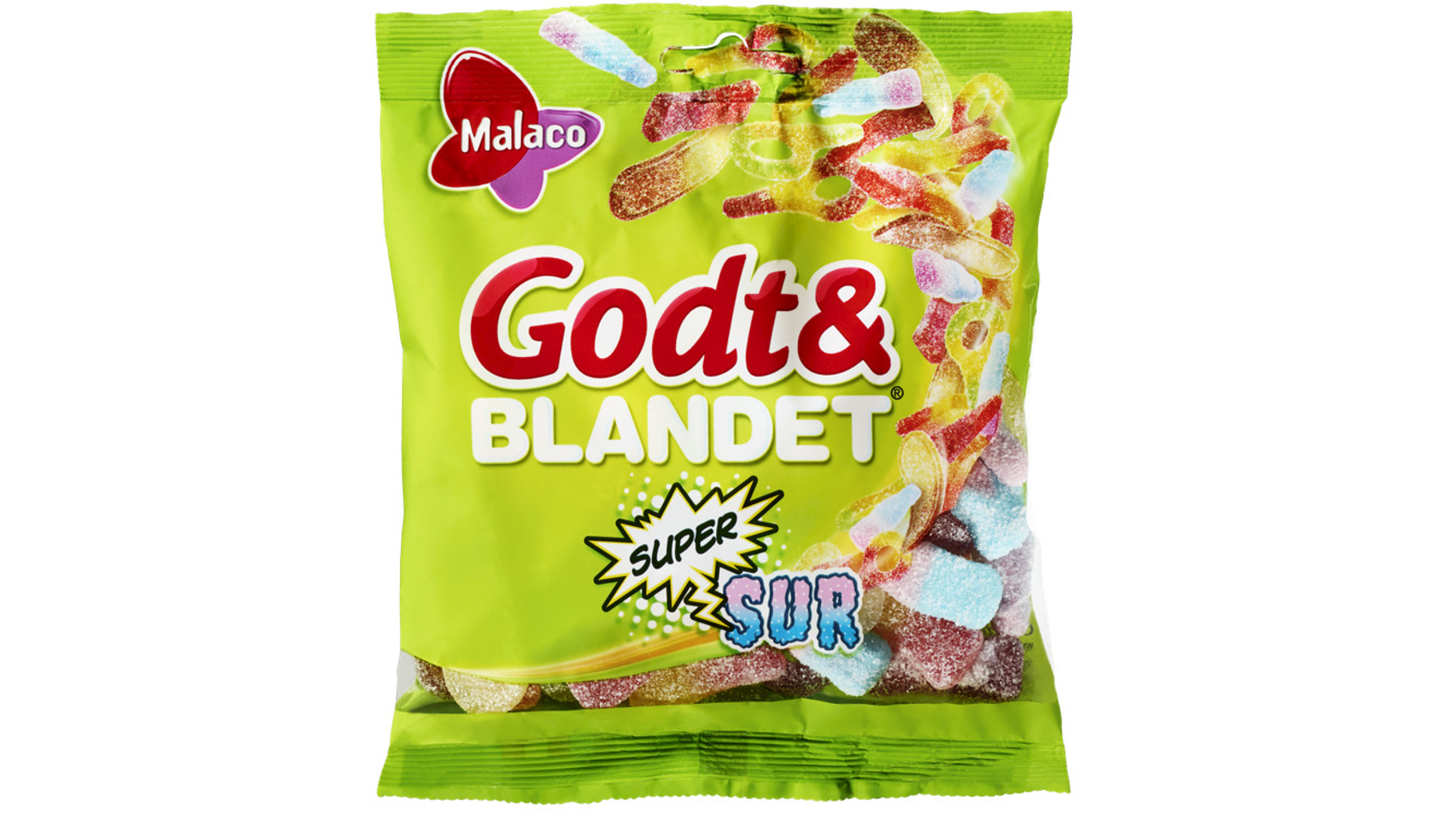 Malaco Godt & Blandet Supersur | 170g - foodora.no