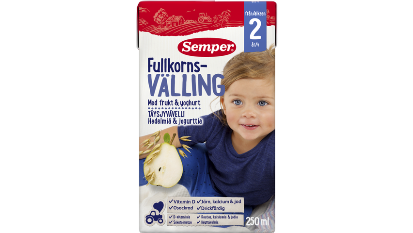 Semper Fullkornsvälling Frukt & Yoghurt 2 år drf 250ml - Köp online ...