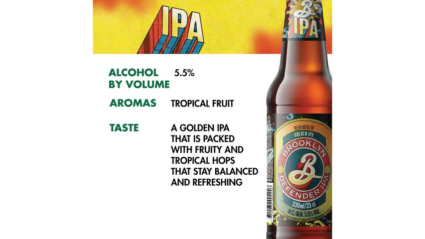 Brooklyn Defender IPA Craft Beer 4s x 330ml delivery near you in ...