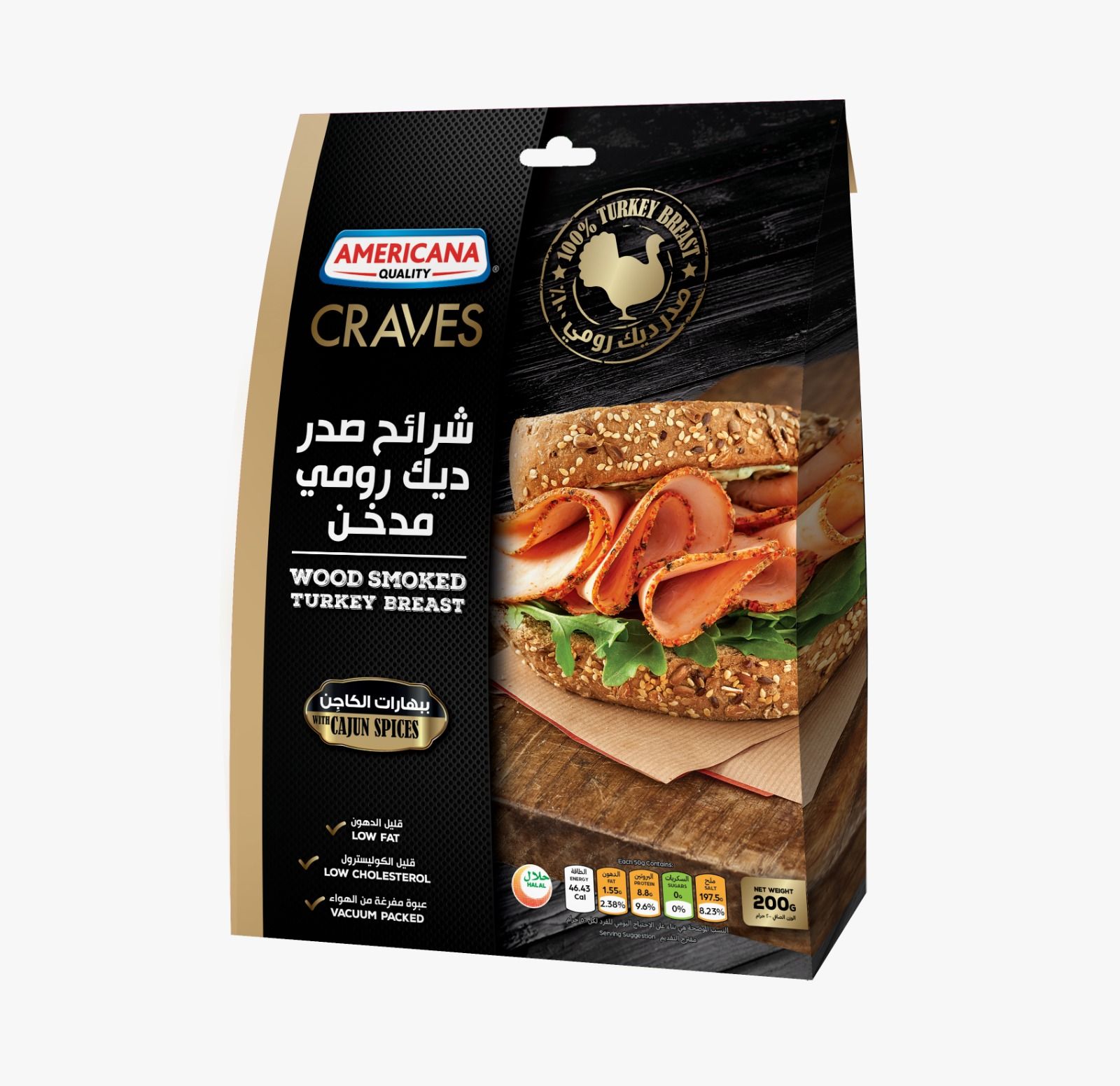 Buy Americana Gourmet Smoked Turkey Slices with Cajun Spices 200g ...