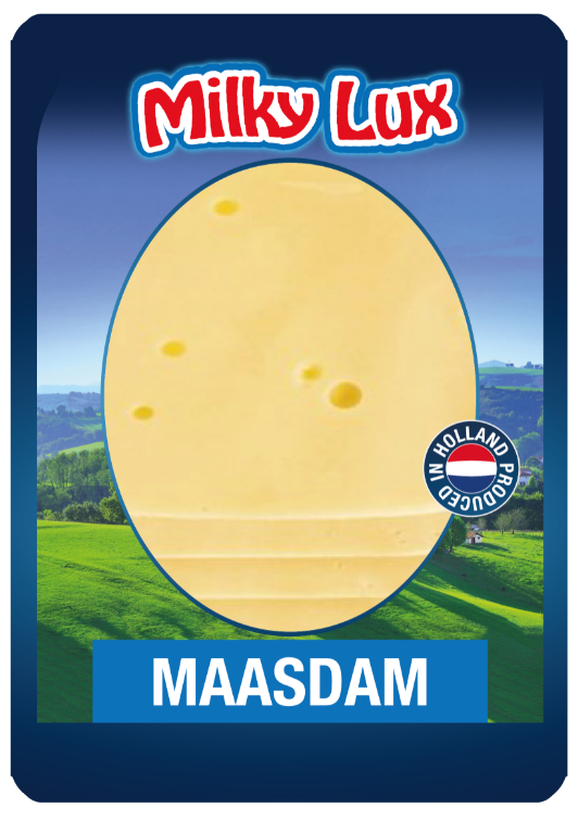 Buy Milky Lux Maasdam Cheese Slices 6's 120g Online in UAE | Talabat UAE