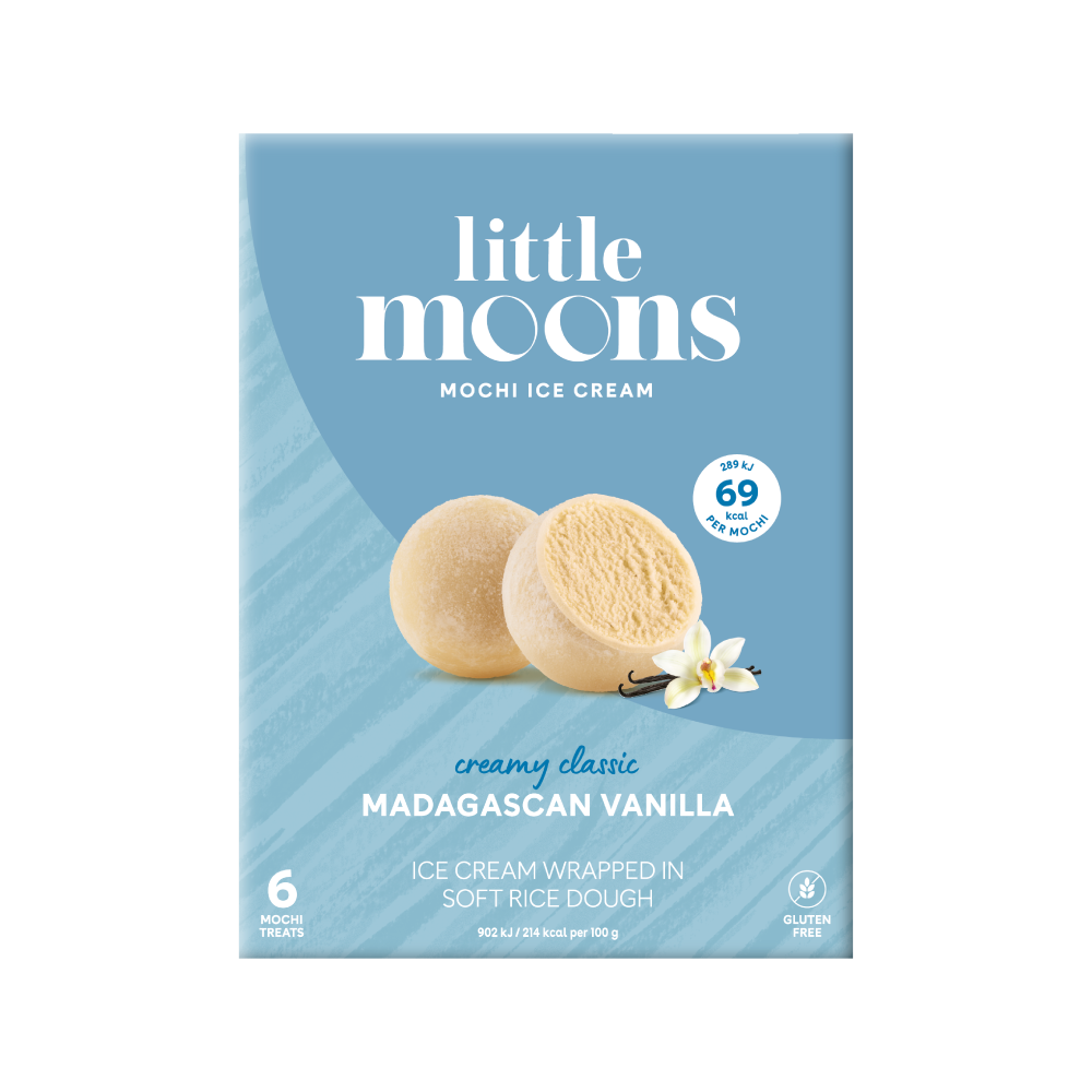 Buy Little Moons Gluten Free Madagascan Vanilla Mochi Ice Cream 192g Online in UAE | Talabat UAE