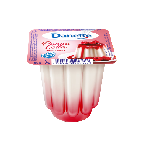 Buy Danette Panna Cotta Raspberry Dessert 80g Online in UAE | Talabat UAE