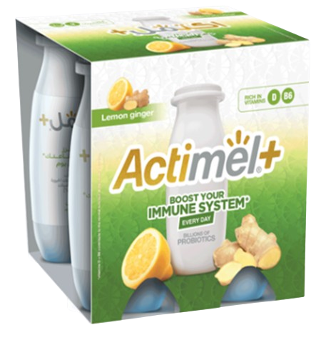Buy Actimel Lemon Ginger Dairy Drink 4x93ml Online in Kuwait | Talabat ...