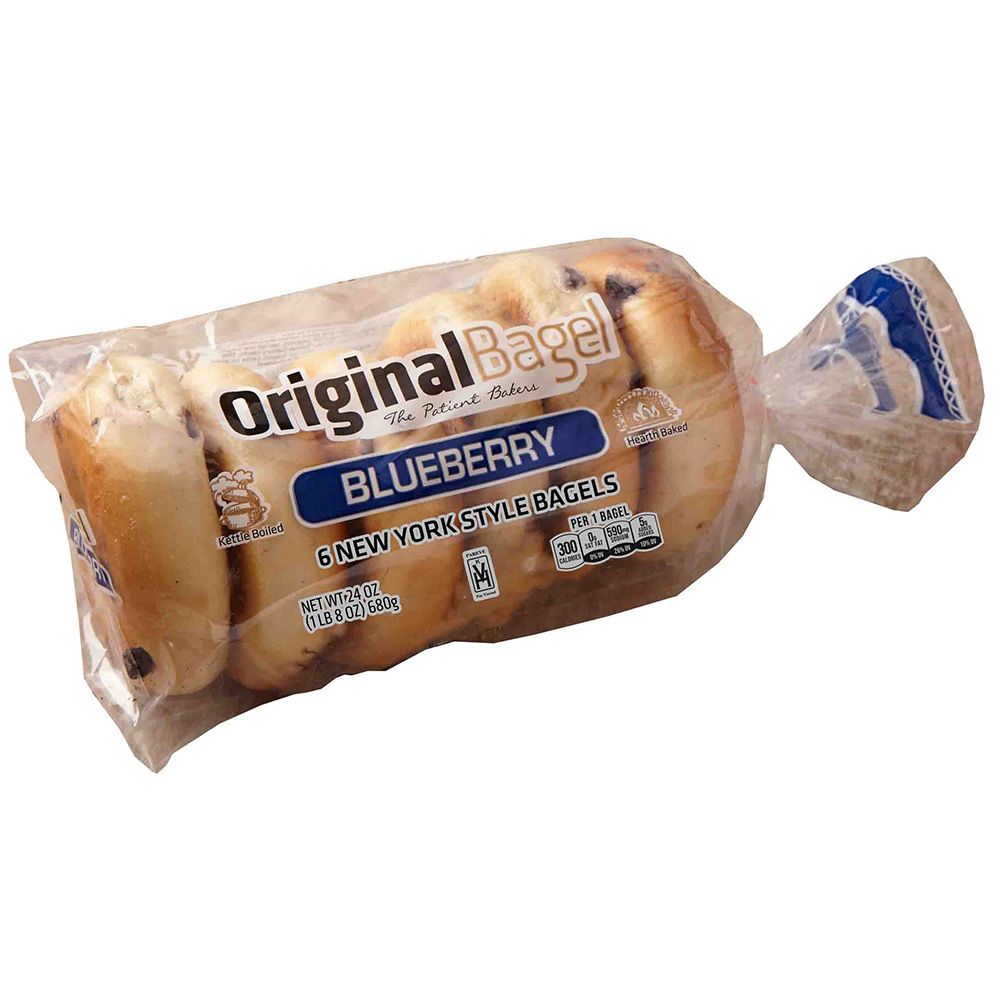Buy Original Bagel Frozen Blueberry New York Style Bagels, 680g Online ...