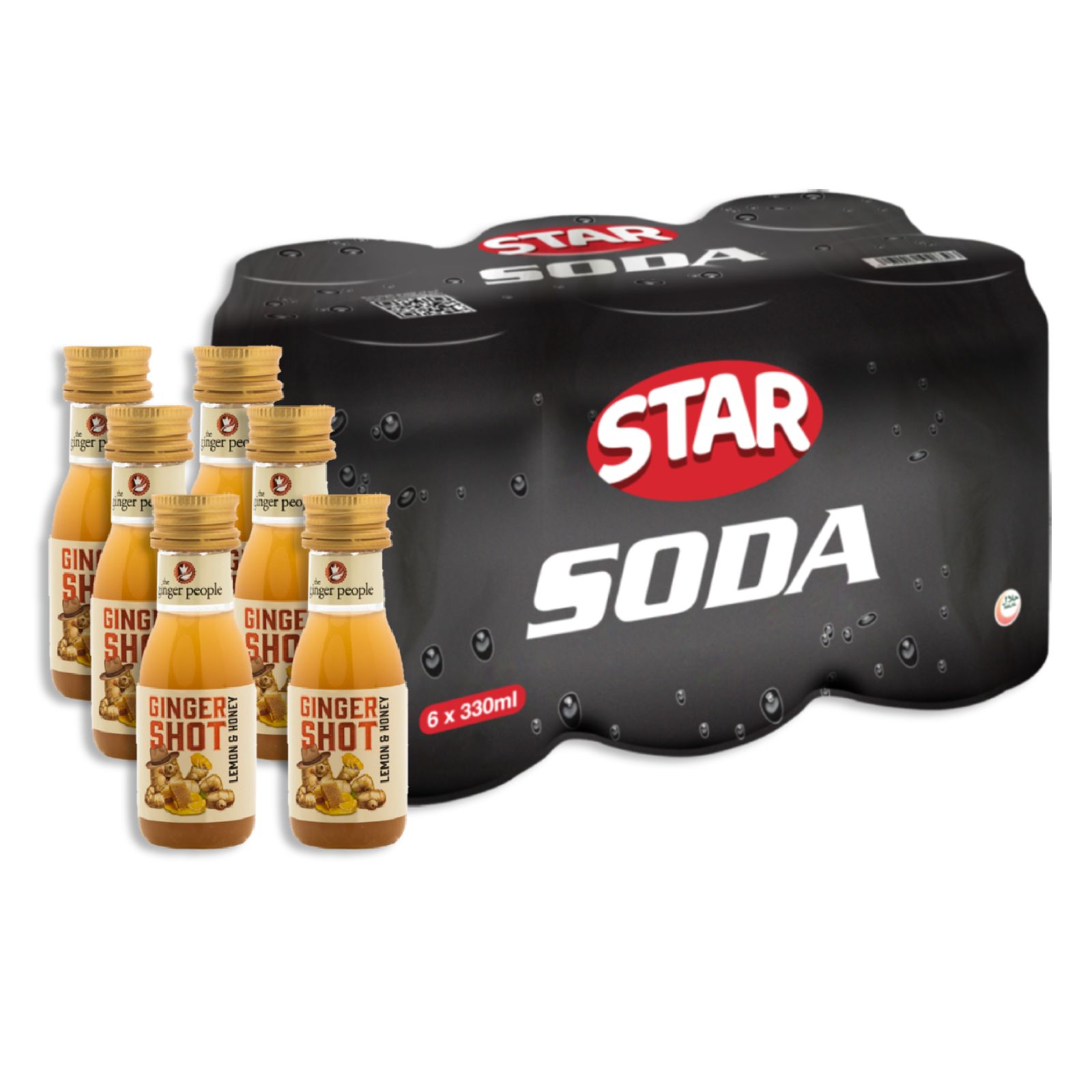 Buy Star Soda Water 330 ml Pack of 6 + The Ginger People Ginger Shot 30 ...