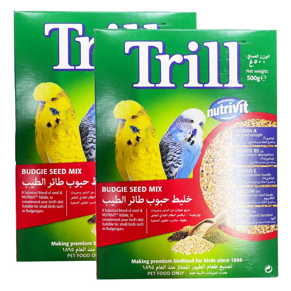 Buy Trill Budgie Seed, 500 g - Pack of 2 Online in UAE | Talabat UAE