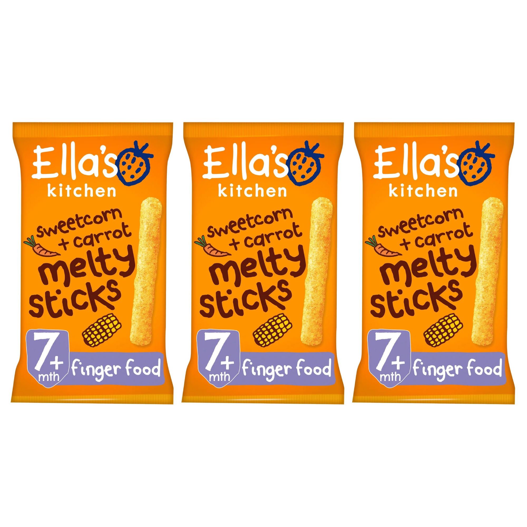 Buy Ella's Kitchen Sweetcorn + Carrot Melty Sticks, 17g x 3 Pcs Online ...