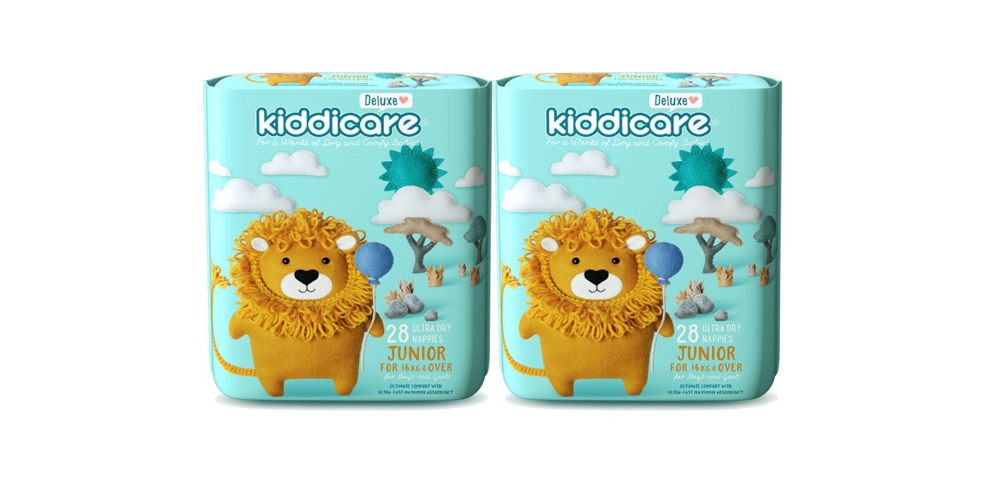 Buy Kiddicare Deluxe Junior Nappies 28s (Size 6) x 2 Pcs Online in UAE ...