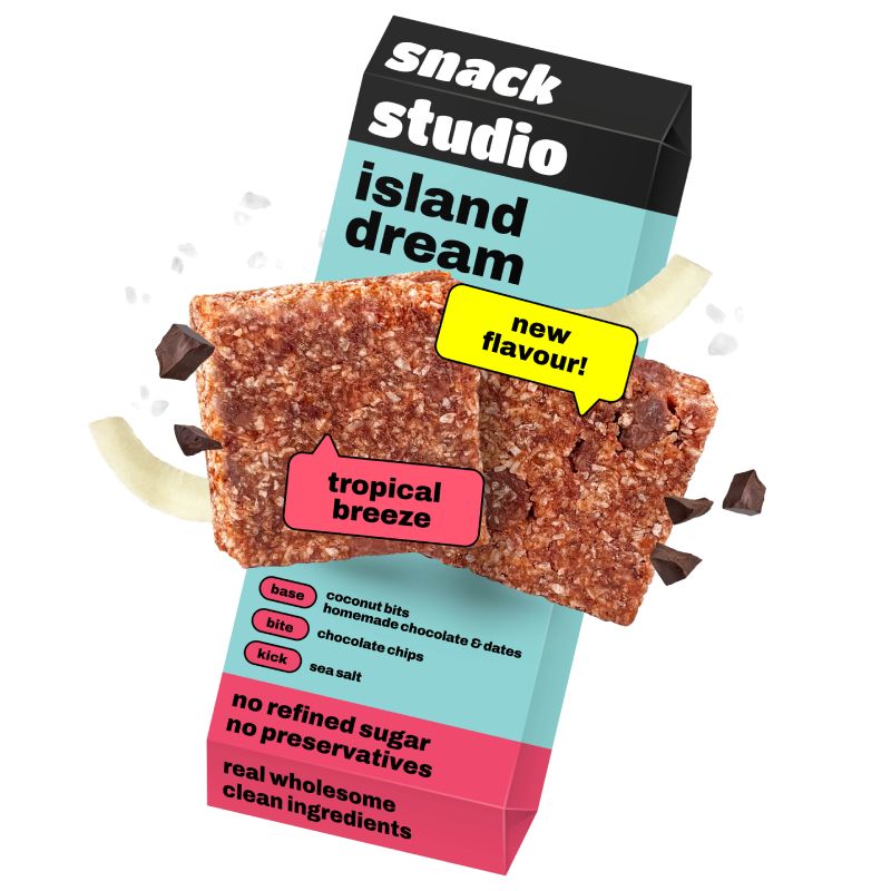 Buy Snack Studio Island Dream Coconut, Sea Salt & Choco Chips Energy ...