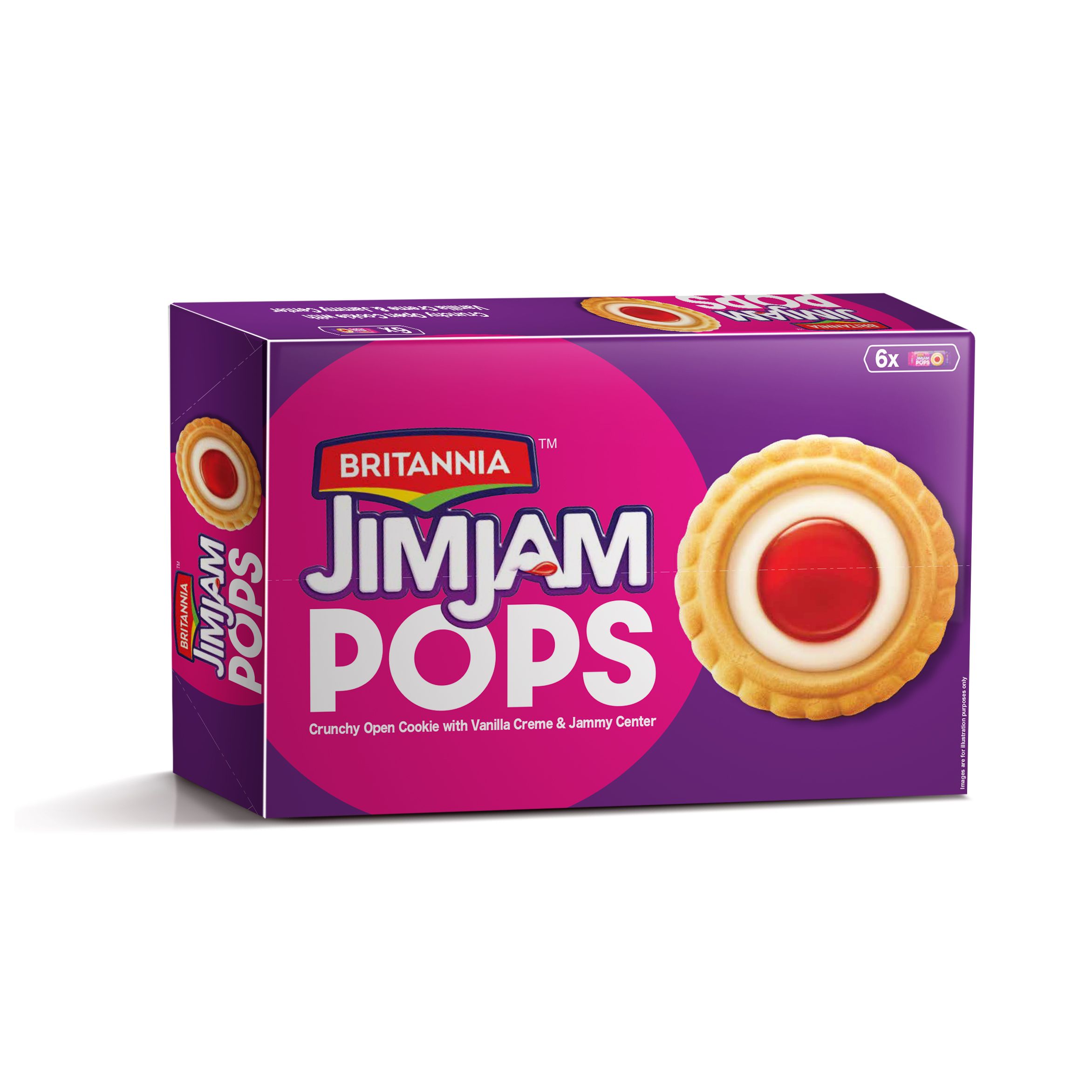 Buy Britannia Jim Jam Pops Cookies, 6x70g Online in UAE | Talabat UAE