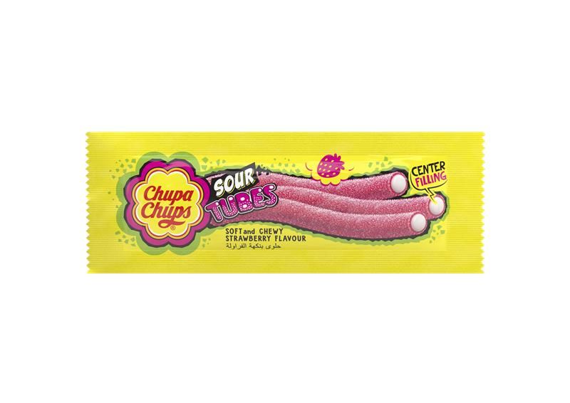 Buy Chupa Chups Sour Long Tube Strawberry Jellies with Center Filling ...
