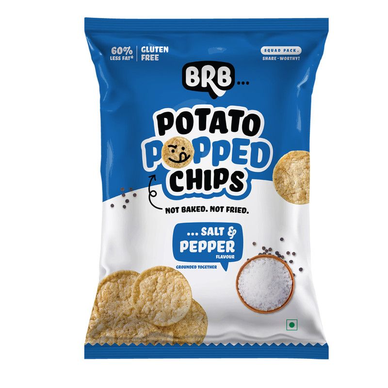 Buy BRB Salt & Pepper Popped Potato Chips, 48g Online in UAE | Talabat UAE