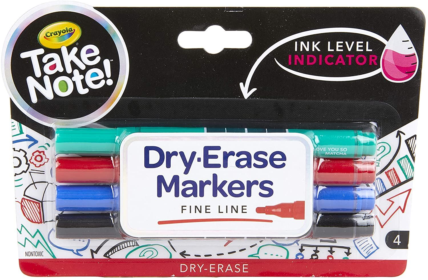 Buy Crayola Low Odour Dry Erase Markers 4 Count Online in UAE | Talabat UAE