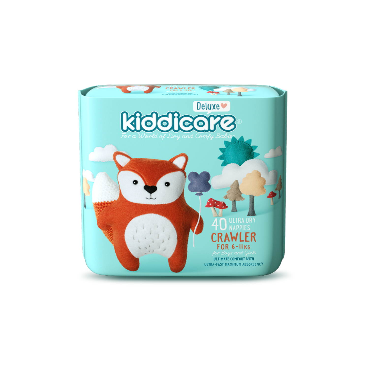 Buy Kiddicare Deluxe Crawler Nappies, Size 3, 40 Pieces Online in UAE ...