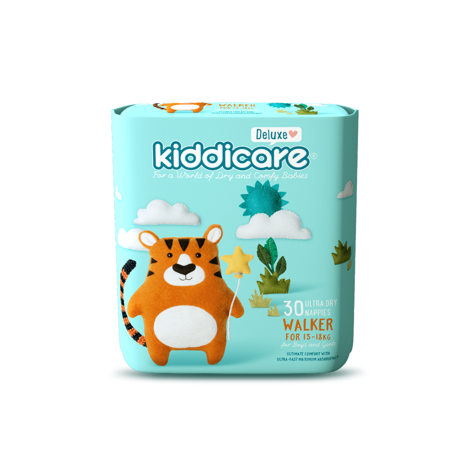 Buy Kiddicare Deluxe Walker Nappies, Size 5, 30 Pieces Online in UAE ...