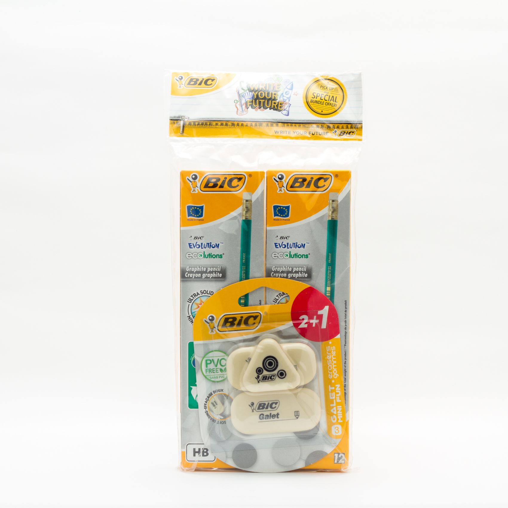 Buy Bic Bic Evolution Crayon Graphite Pencil 2 + 1 Online in UAE | Talabat UAE