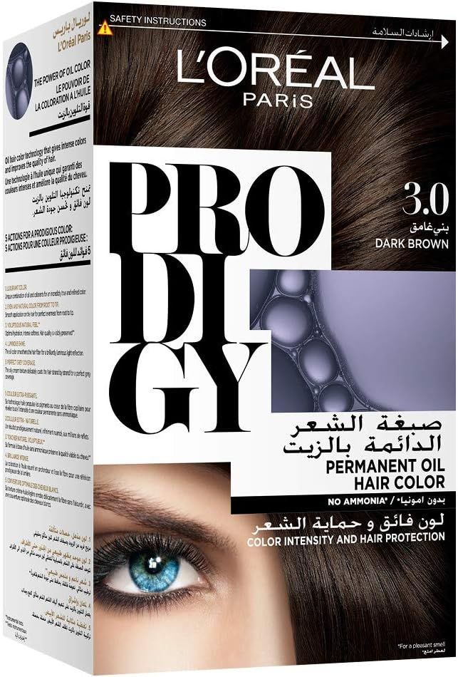 Buy L'Oreal Paris Prodigy Hair Color - 3.0 Dark Brown, 1 Pack Online in ...