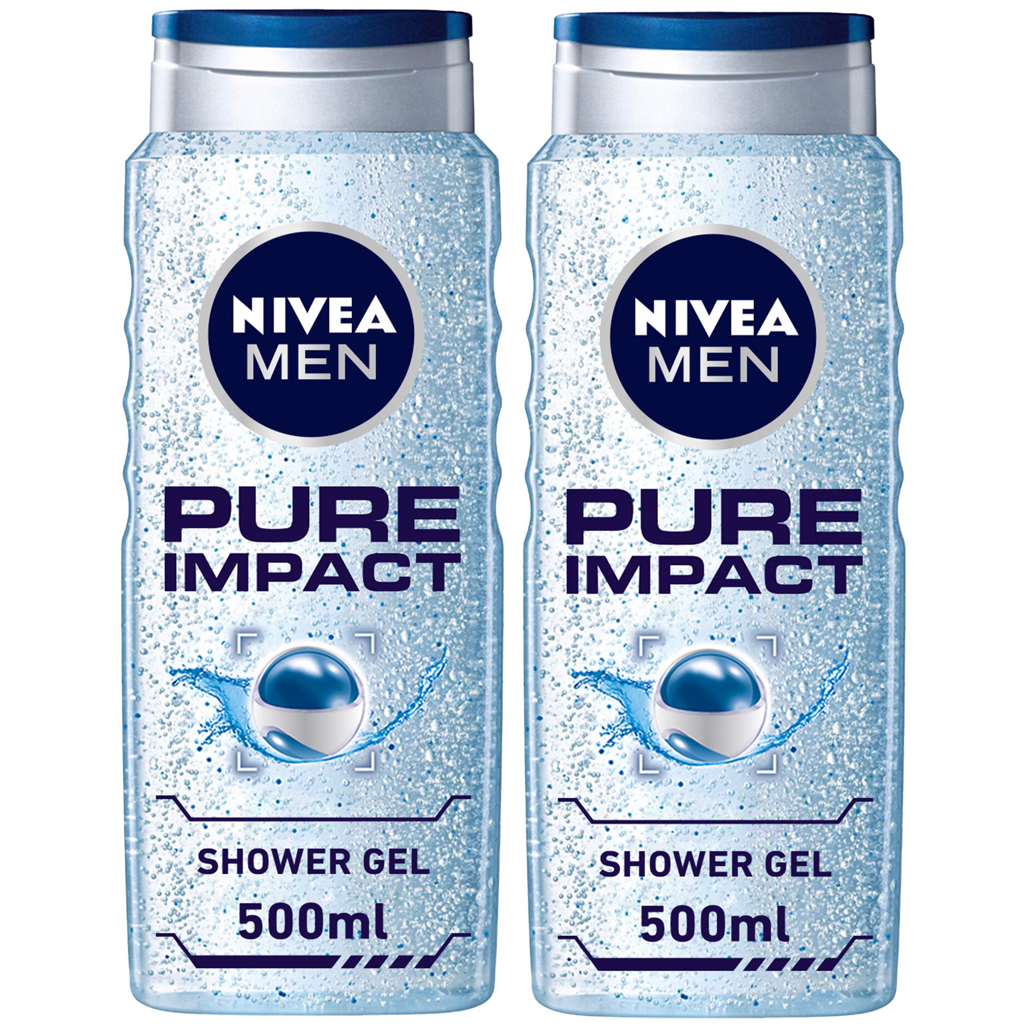 اشترِ NIVEA MEN 3in1 Shower Gel Body Wash, Pure Impact Fresh Scent, 500 ...