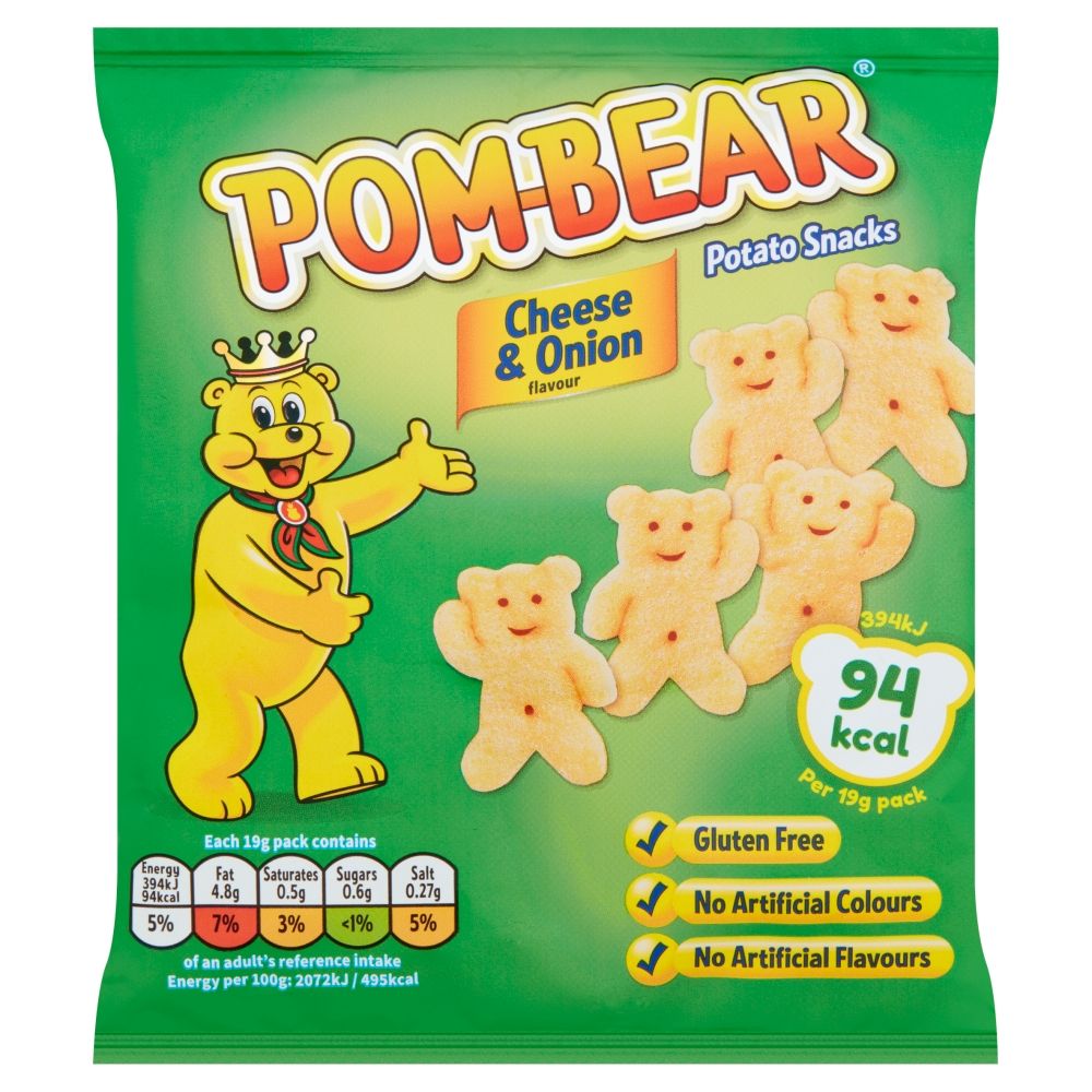 Buy Pom Bear Cheese & Onion, 19g Online in UAE | Talabat UAE