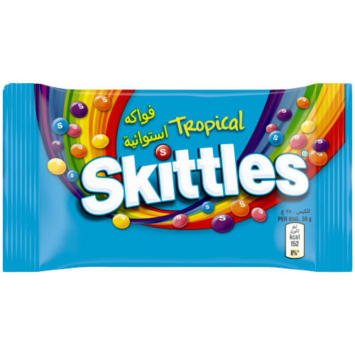 Buy Skittles Tropical Candy, 38g Online in Egypt | Talabat Egypt