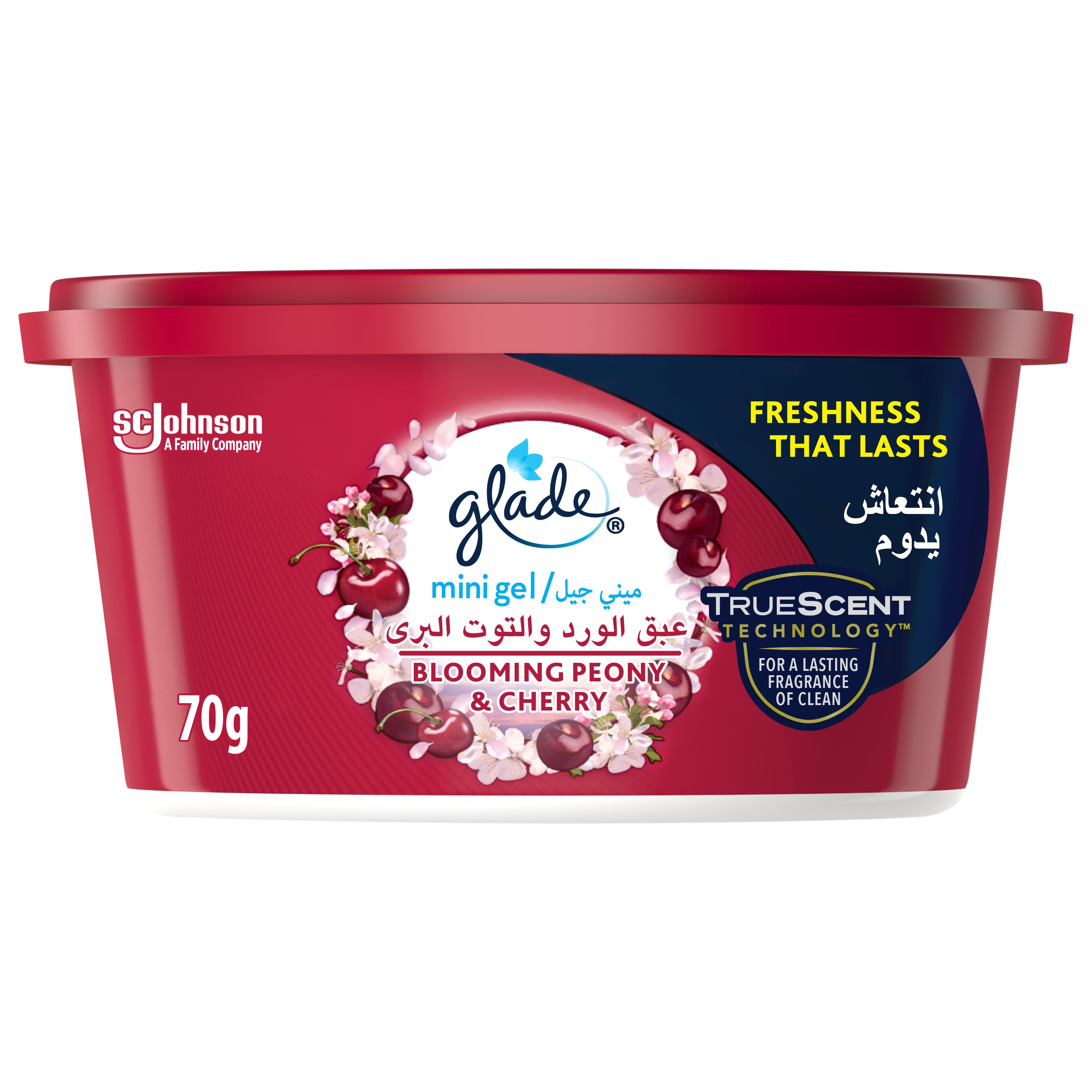 Buy Glade Mini Gel Blooming Peony & Cherry Air Freshener, 70g Online in ...
