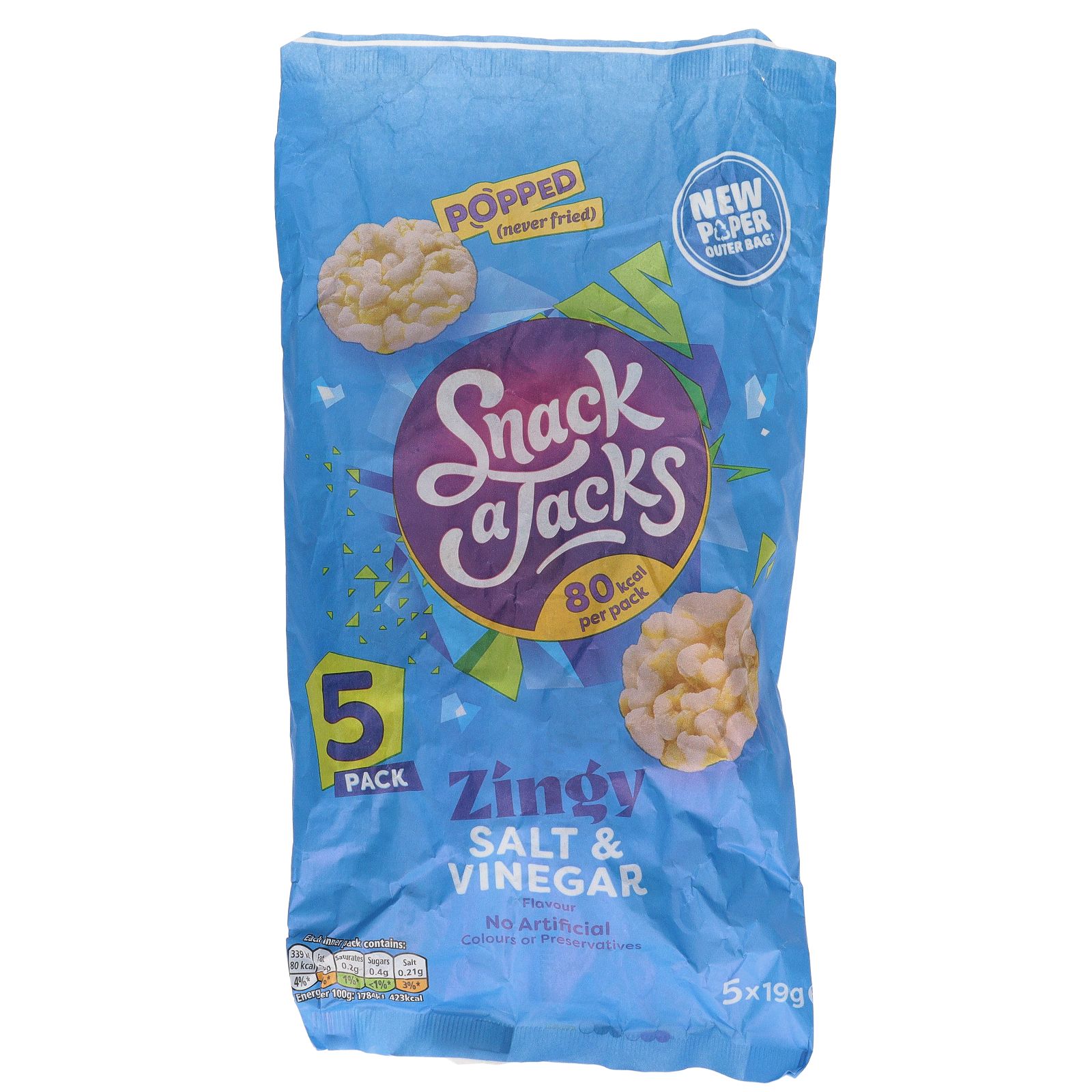 Buy Snack A Jack Zingy Salt & Vinegar Cripss, 5x19g Online in UAE ...