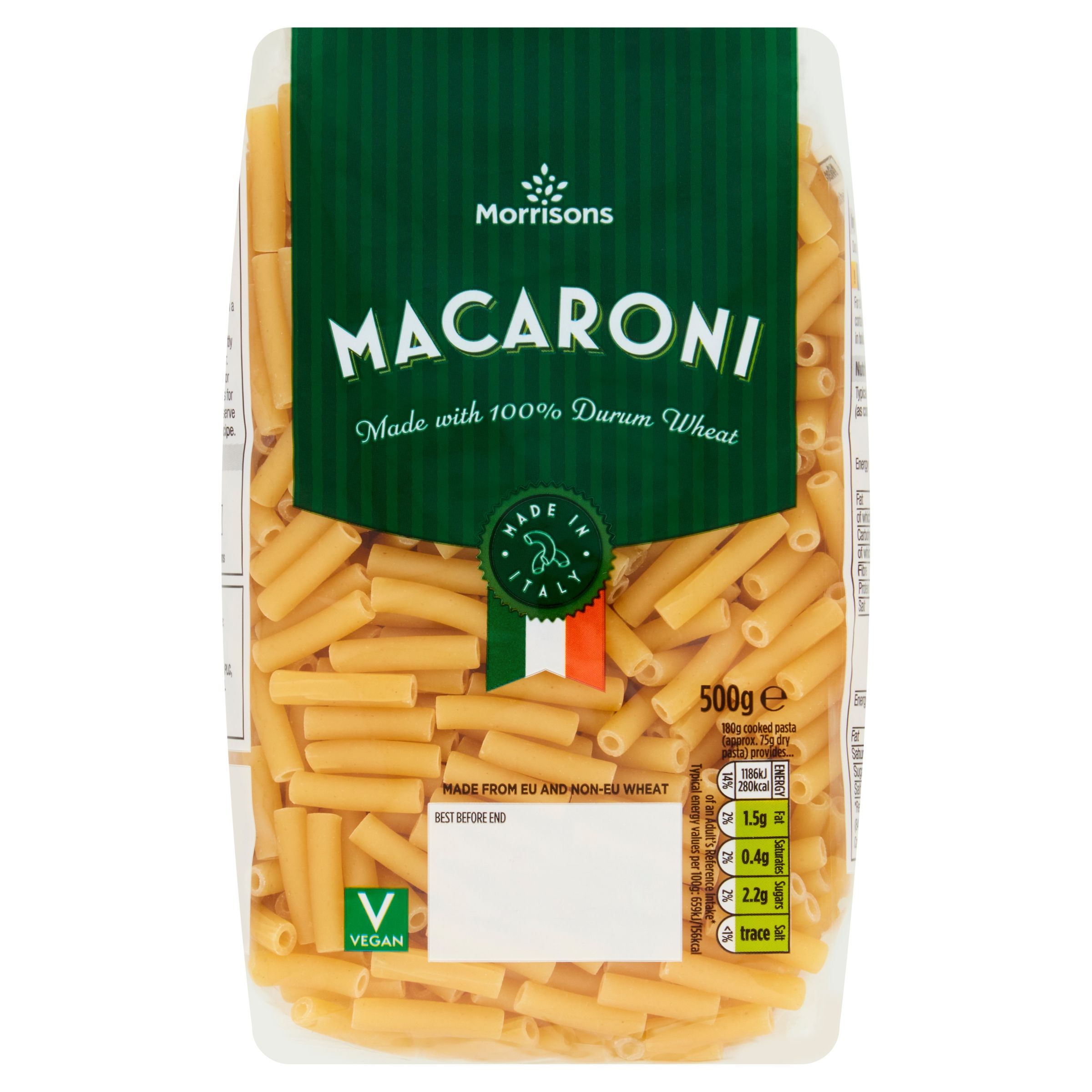Buy Morrisons Macaroni Pasta, 500g Online in UAE | Talabat UAE