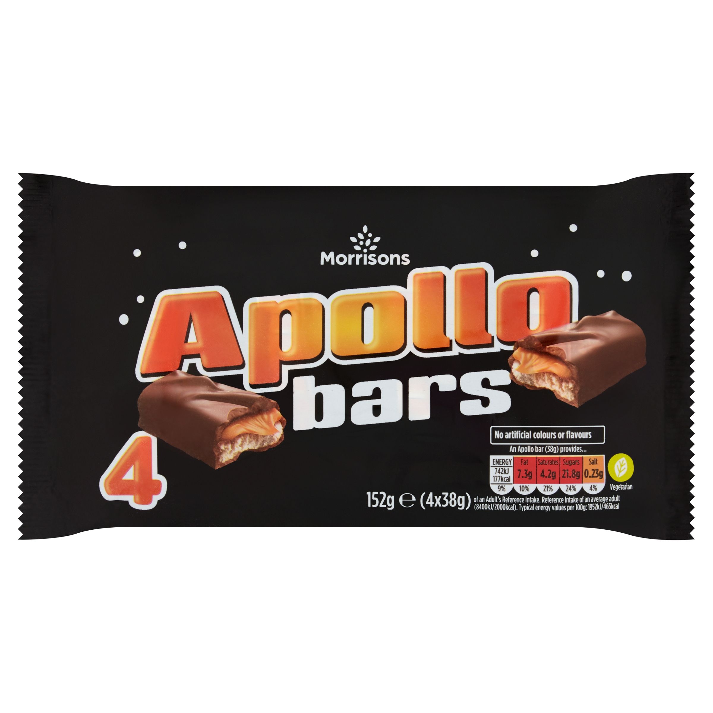 Buy Morrisons Apollo Chocolate Bars, 4x38g Online in UAE | Talabat UAE