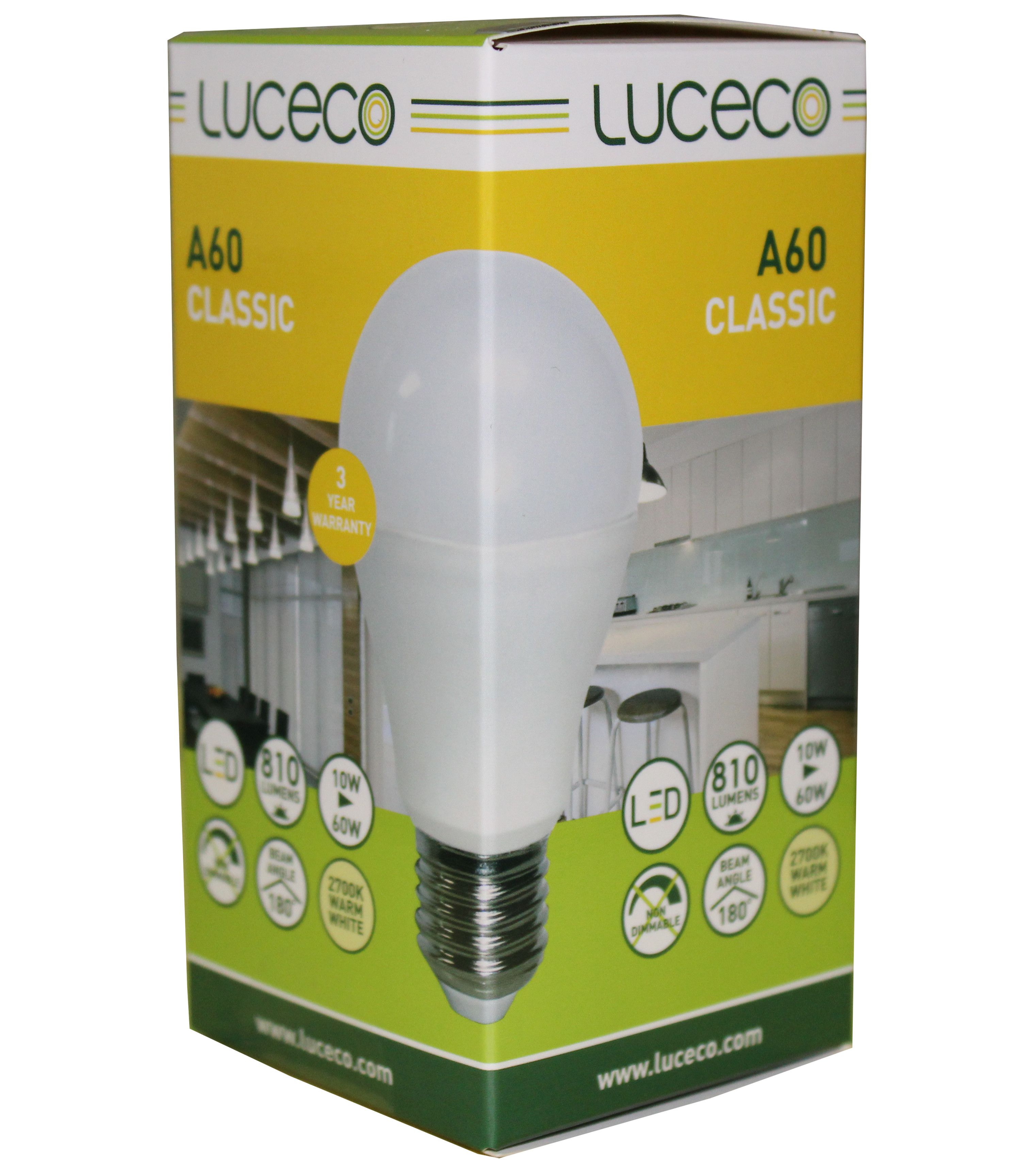 Buy Luceco E27 Led Bulb 10W Warm White Screw Online in UAE | Talabat UAE