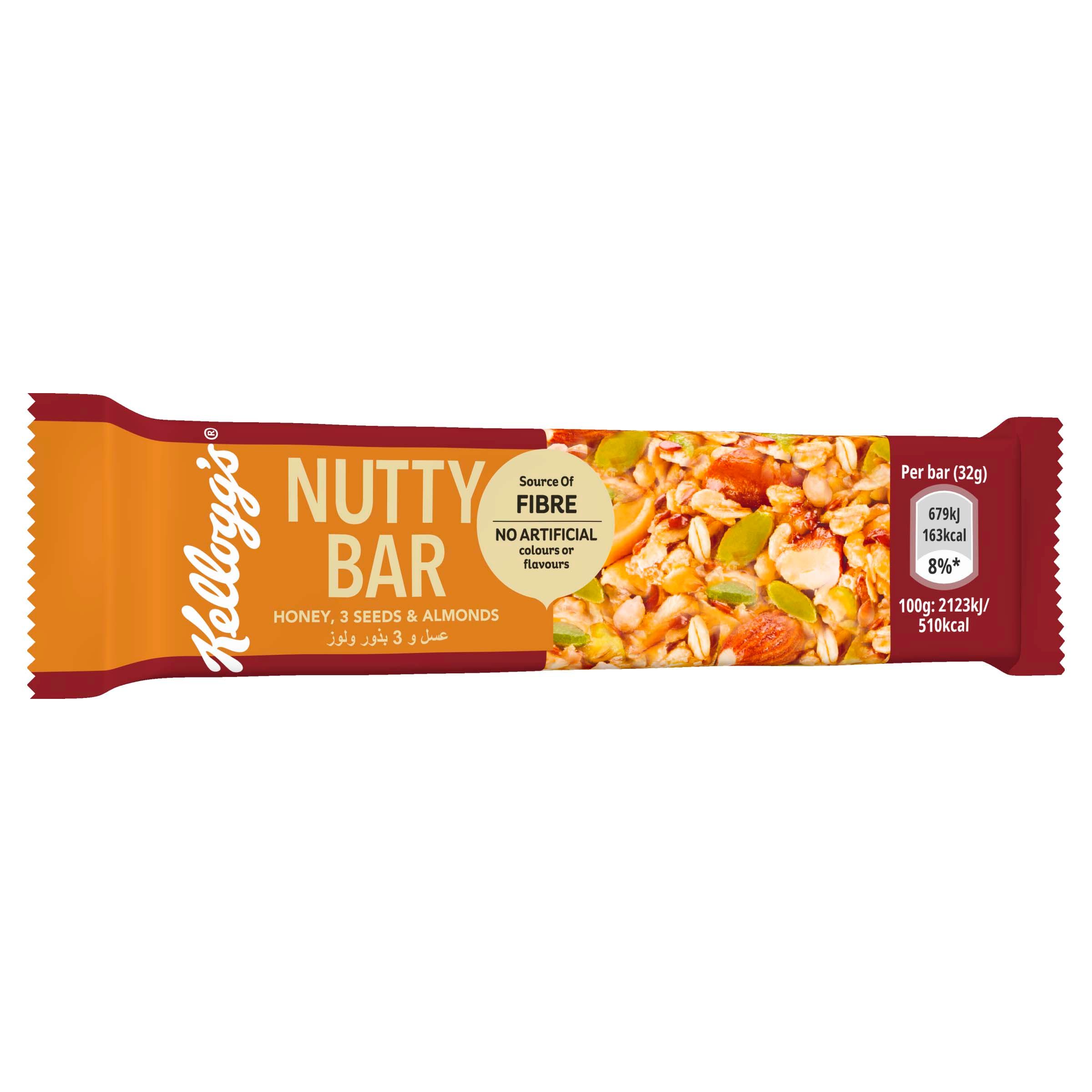 اشترِ Kellogg's Nutty Bar Honey, 3 Seeds & Almonds 32 g x 4 Pcs أونلاين ...