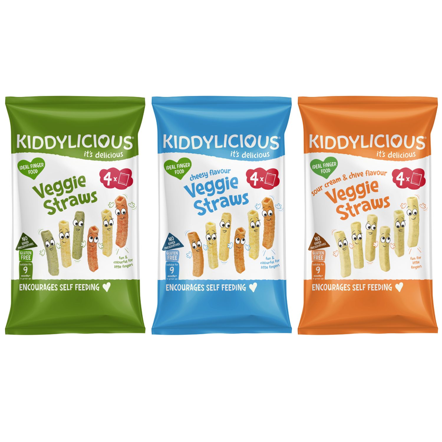 اشترِ Kiddylicious Straws Multipack Assorted, Veggie, Cheesy, Sour ...