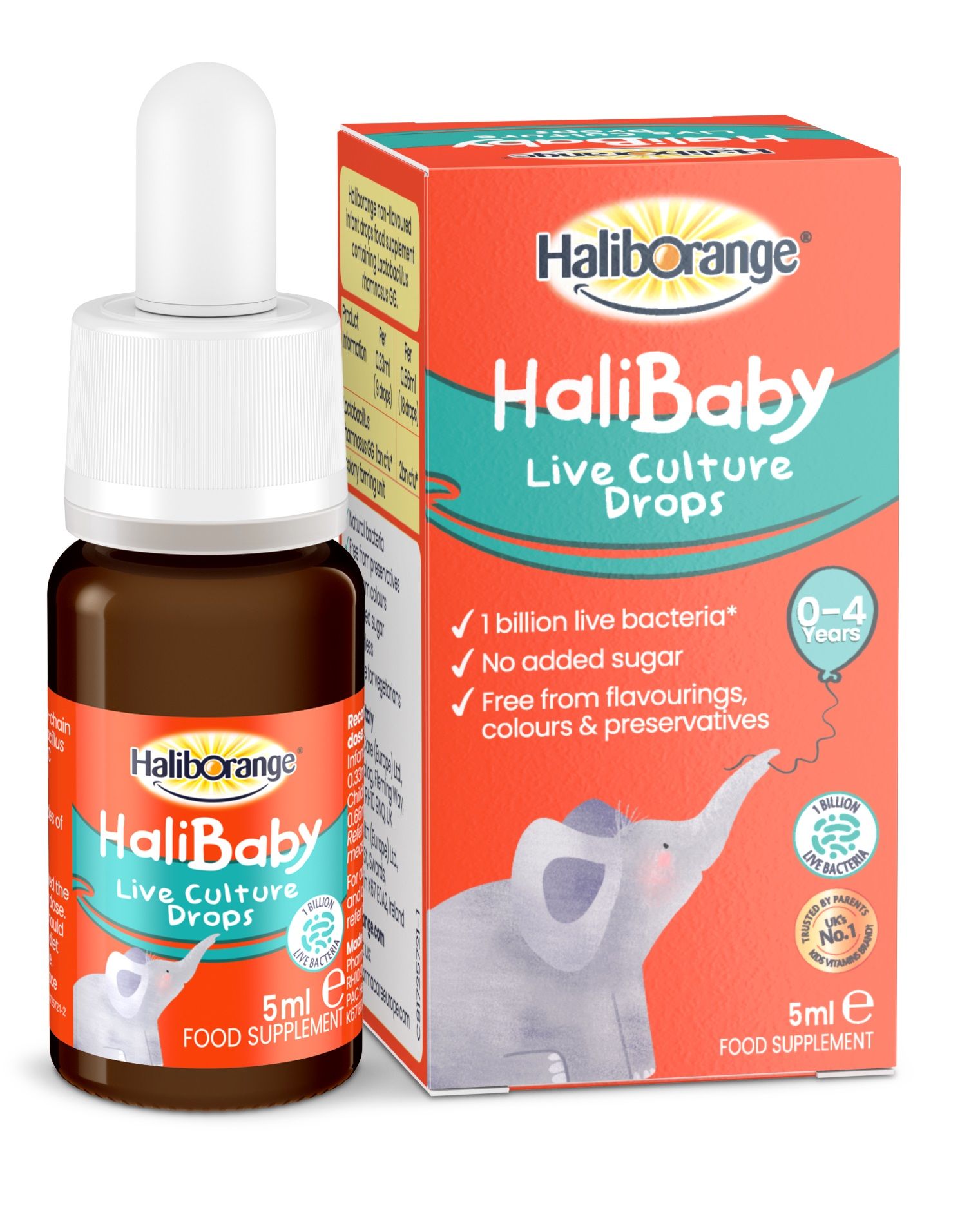Buy Haliborange Halibaby Live Culture Lactobacillus Rhamnosus GG Probiotic Drops, 5ml Online in ...