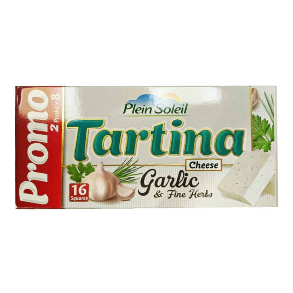 Buy Tartina Spreadable Cream Cheese Garlic & Fine Herbs 8P 133g x 2 ...