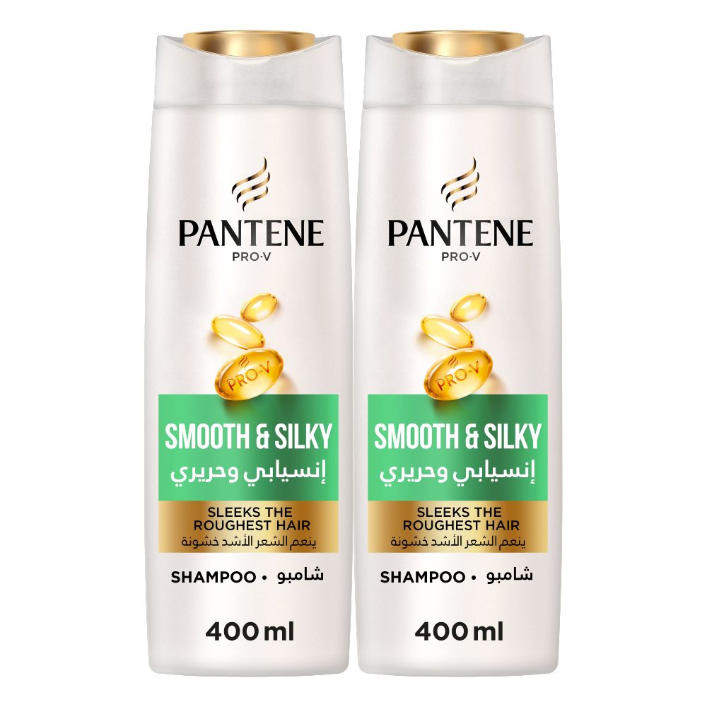 Buy Pantene Smooth & Silky Shampoo 400 ml x 2 Pcs Online in UAE ...