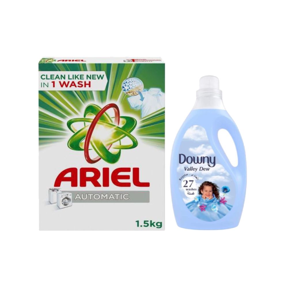 اشترِ Ariel Automatic Laundry Powder Detergent Original 1.5 kg +Downy ...