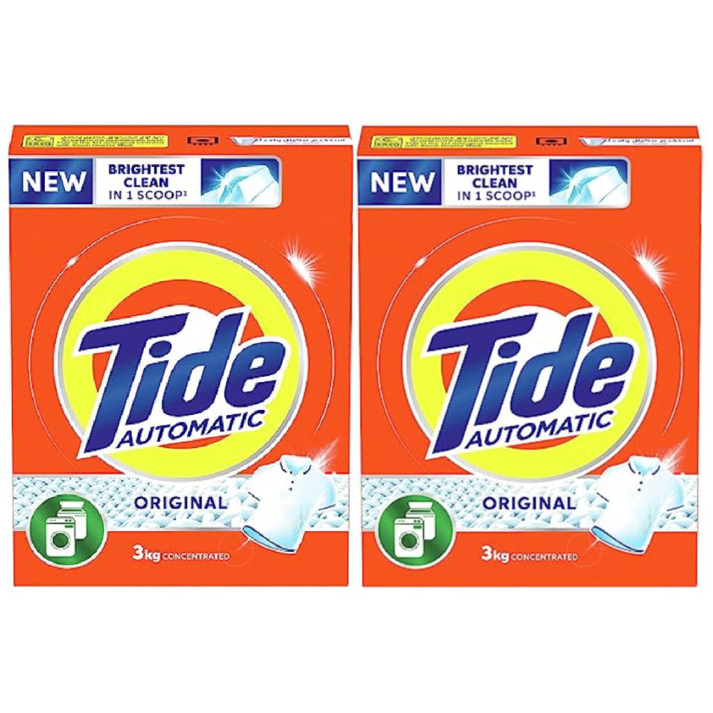 Buy Tide Automatic Laundry Powder Detergent Original Scent 3 kg x 2 pcs Online in UAE | Talabat UAE