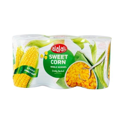 Buy Alali Whole Sweet Corn Family Pack, 3x425g Online in UAE | Talabat UAE